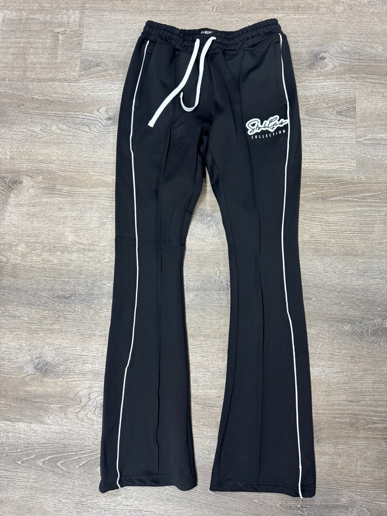 StyleGods STACKED Track Pants- BlackWhite – STYLE GODS